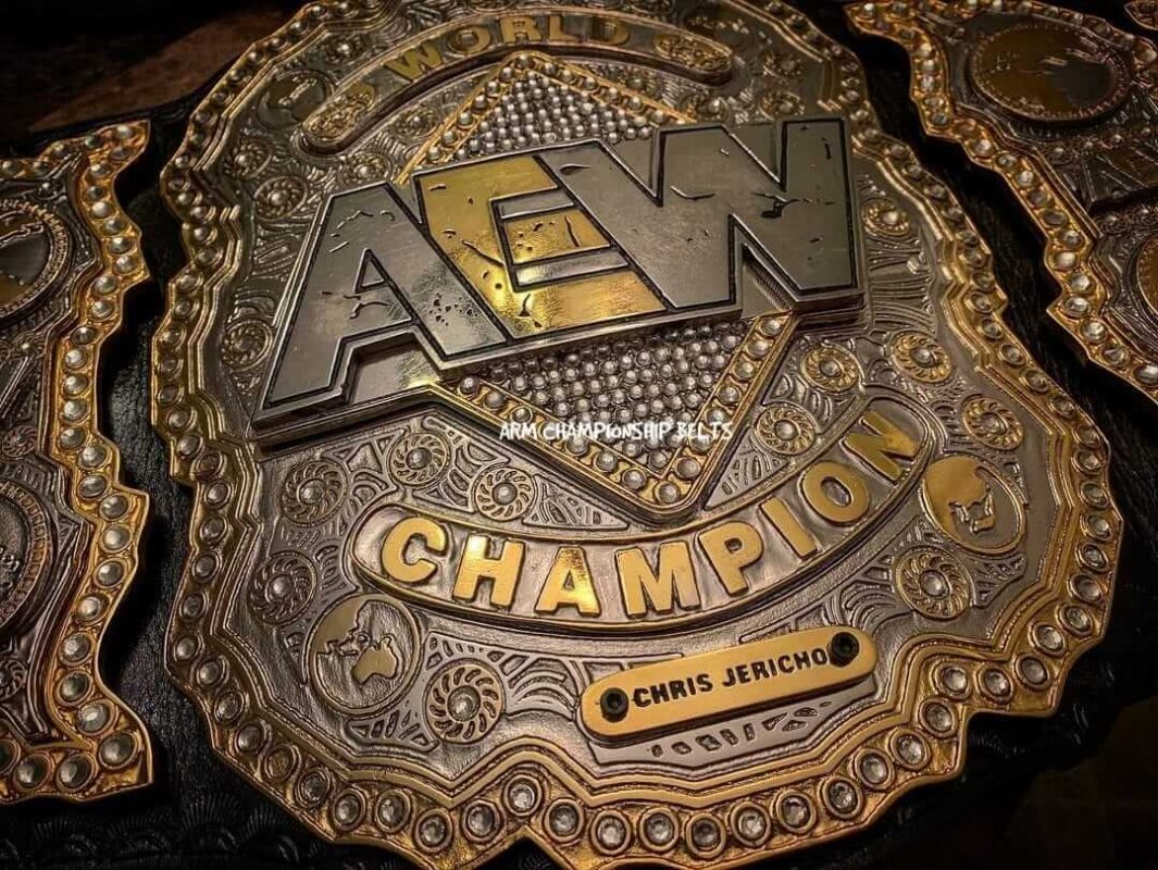 AEW REPLICA BELT REAL LEATHER DUAL PLATED