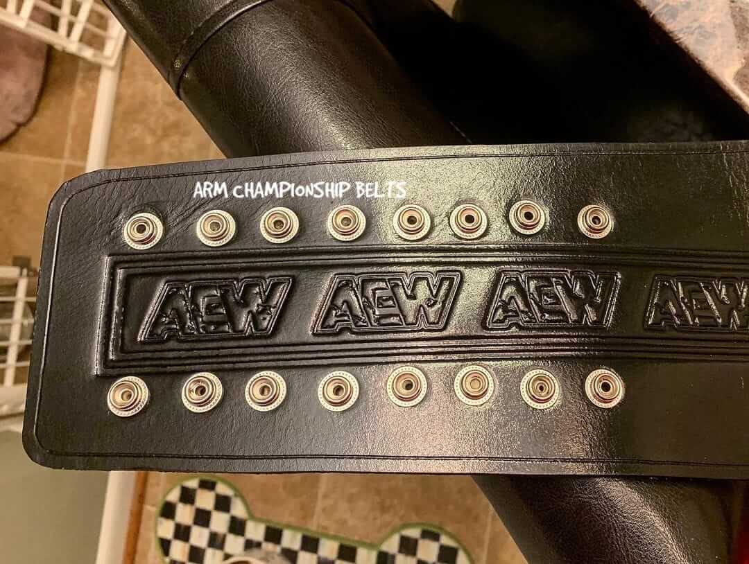 AEW REPLICA BELT REAL LEATHER DUAL PLATED