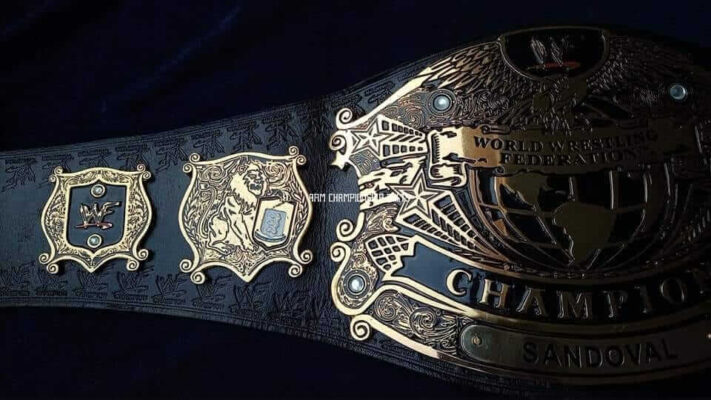 WWF SCRATCH LOGO UNDISPUTED CHAMPIOSHIP BELT