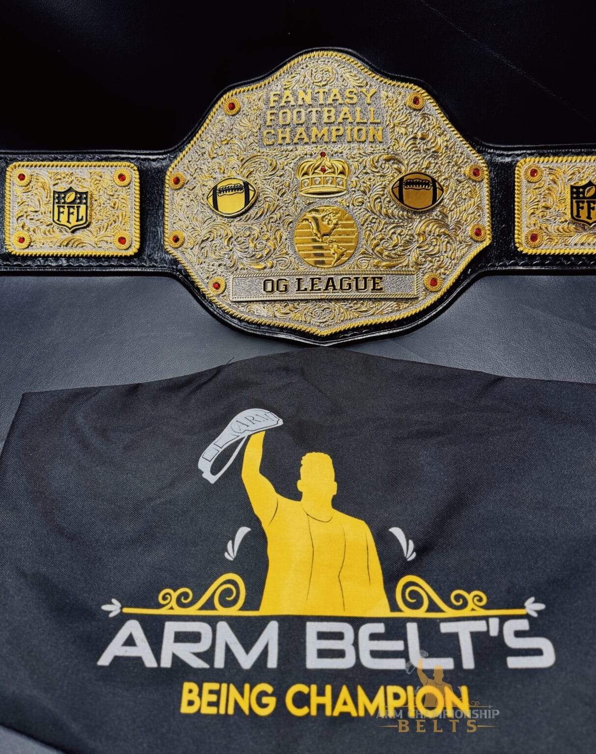 FFL Championship Belt - Custom Fantasy Football League Trophy