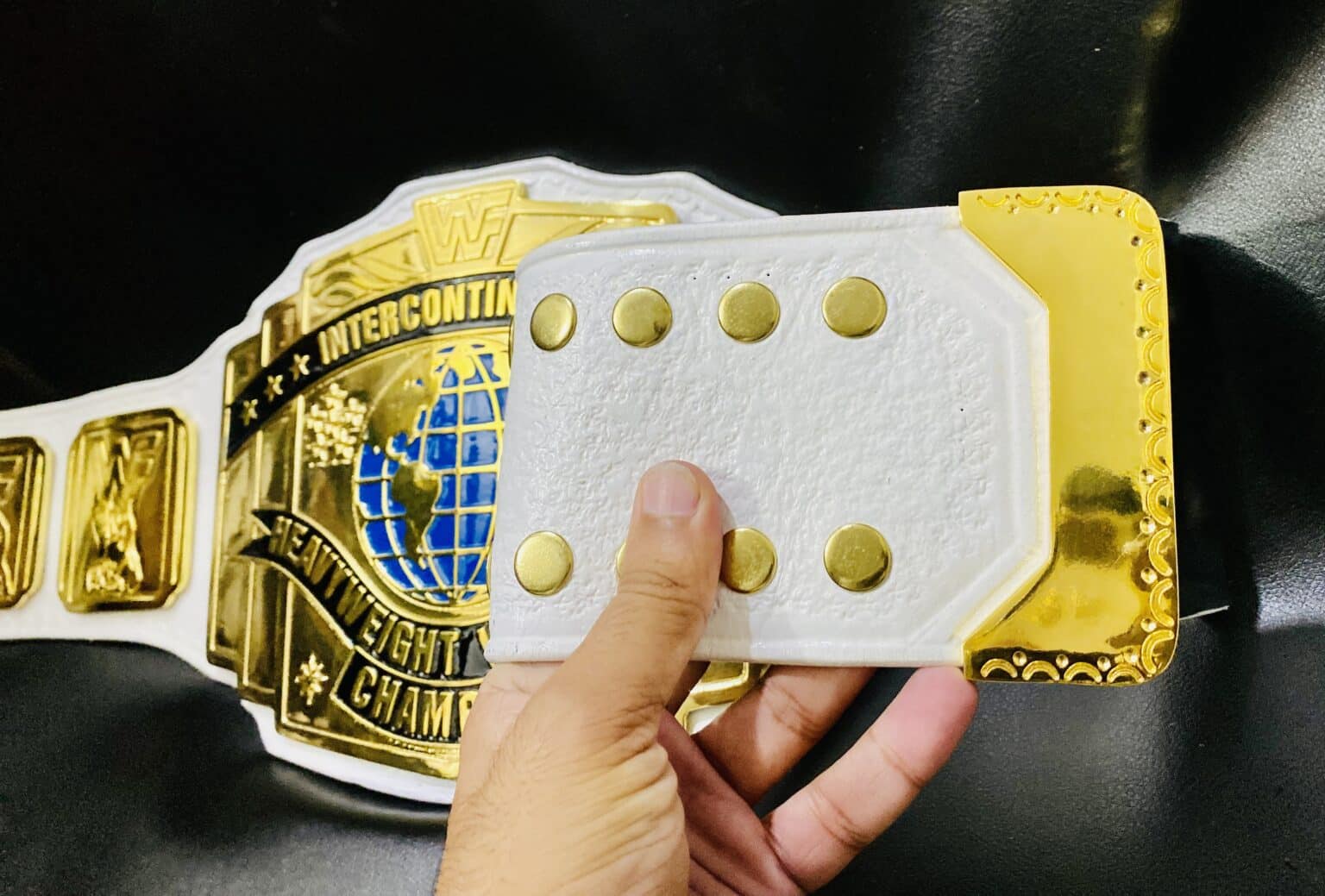White Intercontinental Championship Belt Replica – TV Accurate