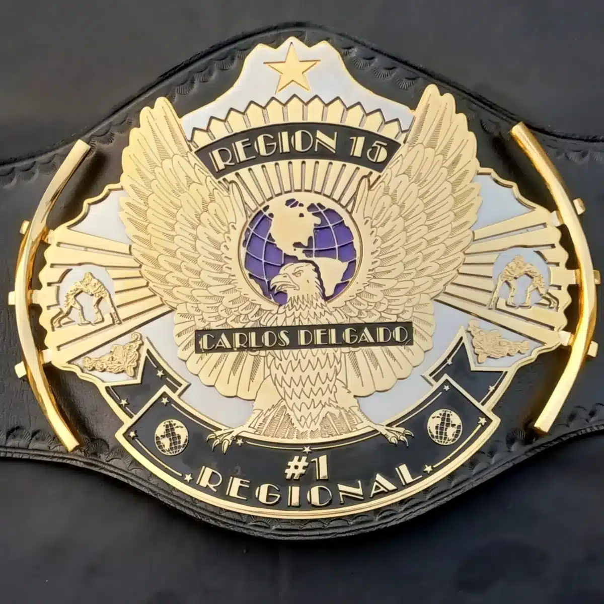 Custom Winged Eagle Belt | Personalized Championship Title
