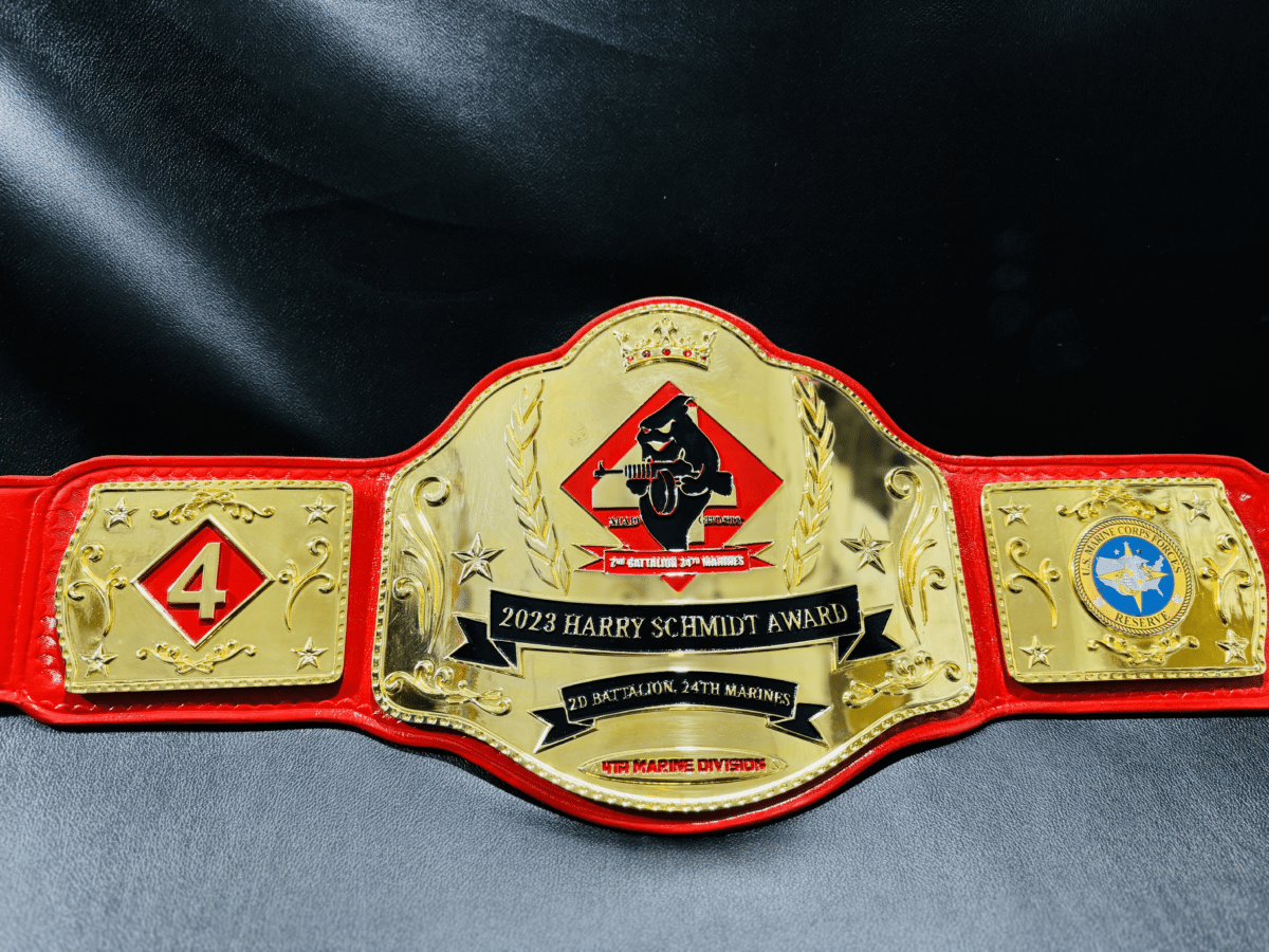 Custom US Marine Corps Championship Belts – Honor, Duty & Excellence