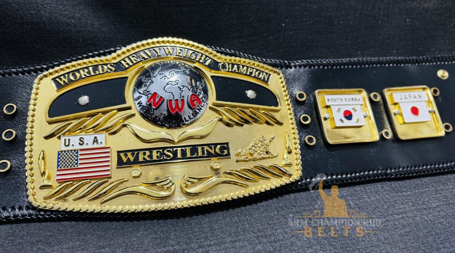 NWA Domed Globe Belt - HD Engraved