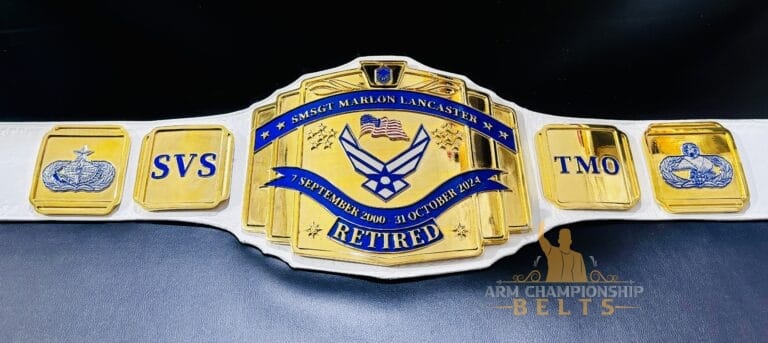 Personalized MSGT Retired Belt | Custom Military Tribute Championship Belt