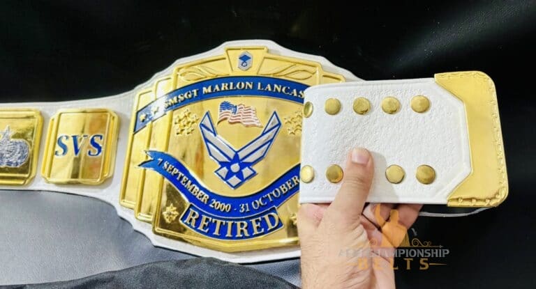 Personalized MSGT Retired Belt | Custom Military Tribute Championship Belt