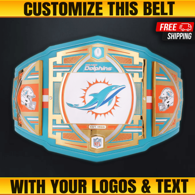 Miami Dolphins Championship Belt – Fully Customizable NFL Belt