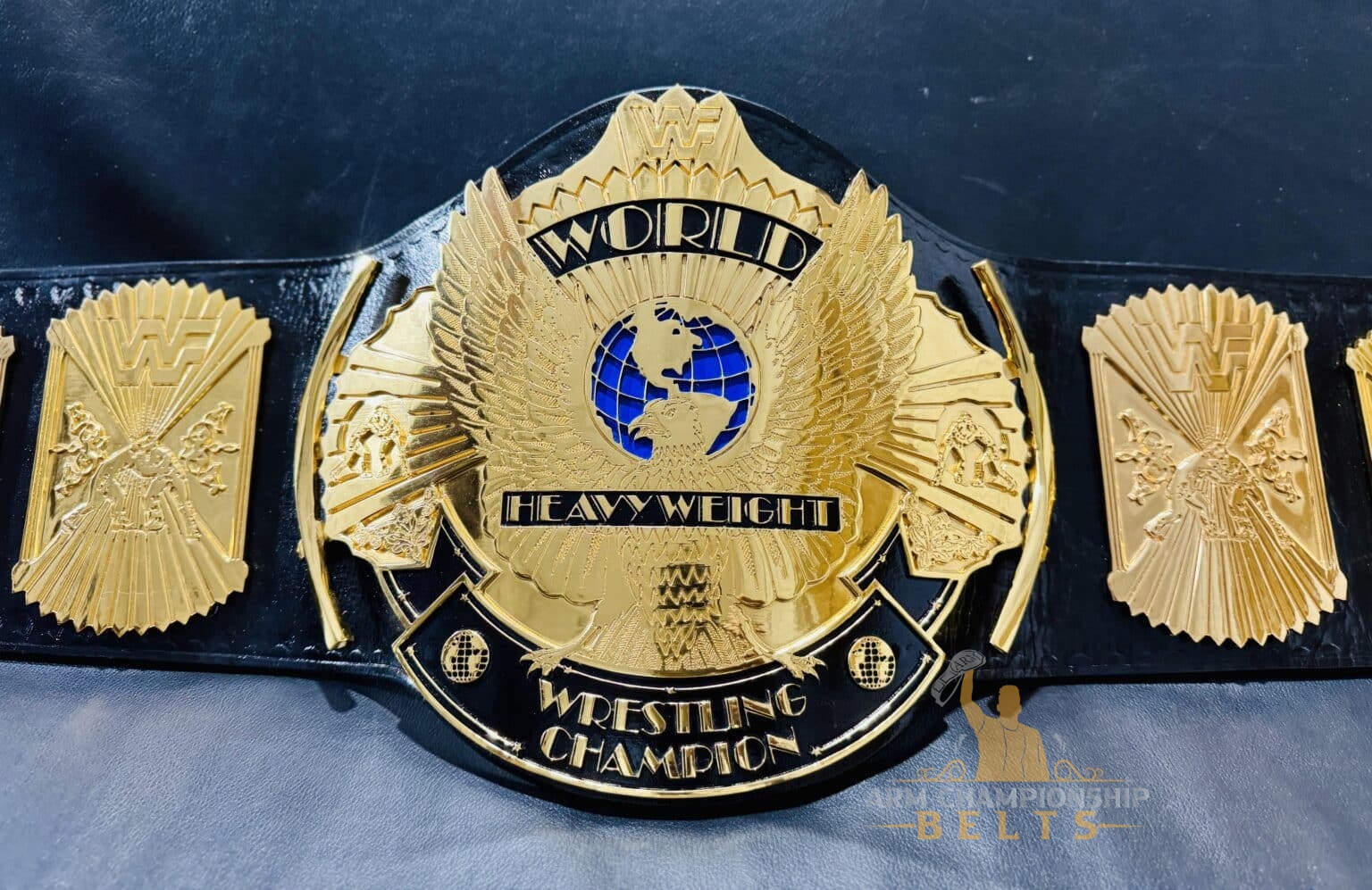 24K Gold WWF Winged Eagle Championship Belt Replica - Free Ship