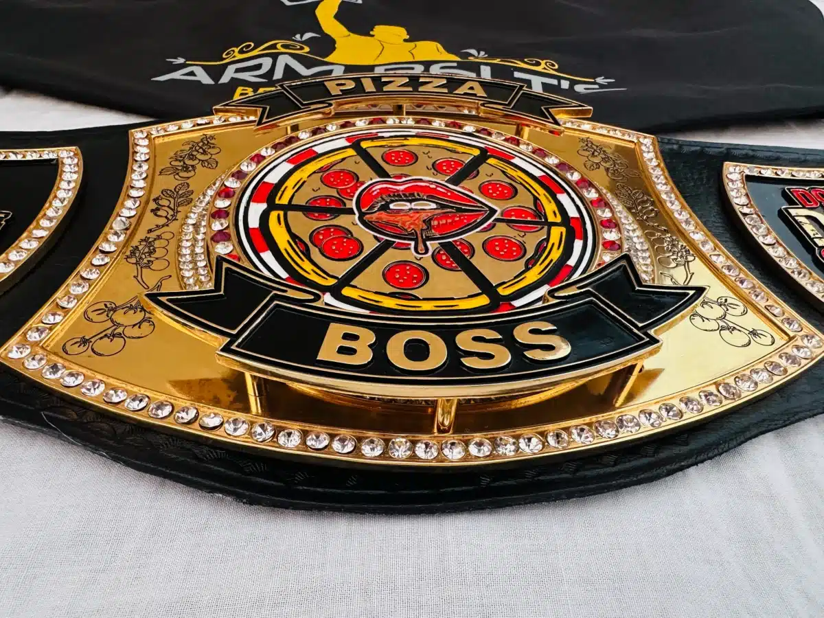 Custom Pizza Boss Spinner Belt – Funny Food Award For Events